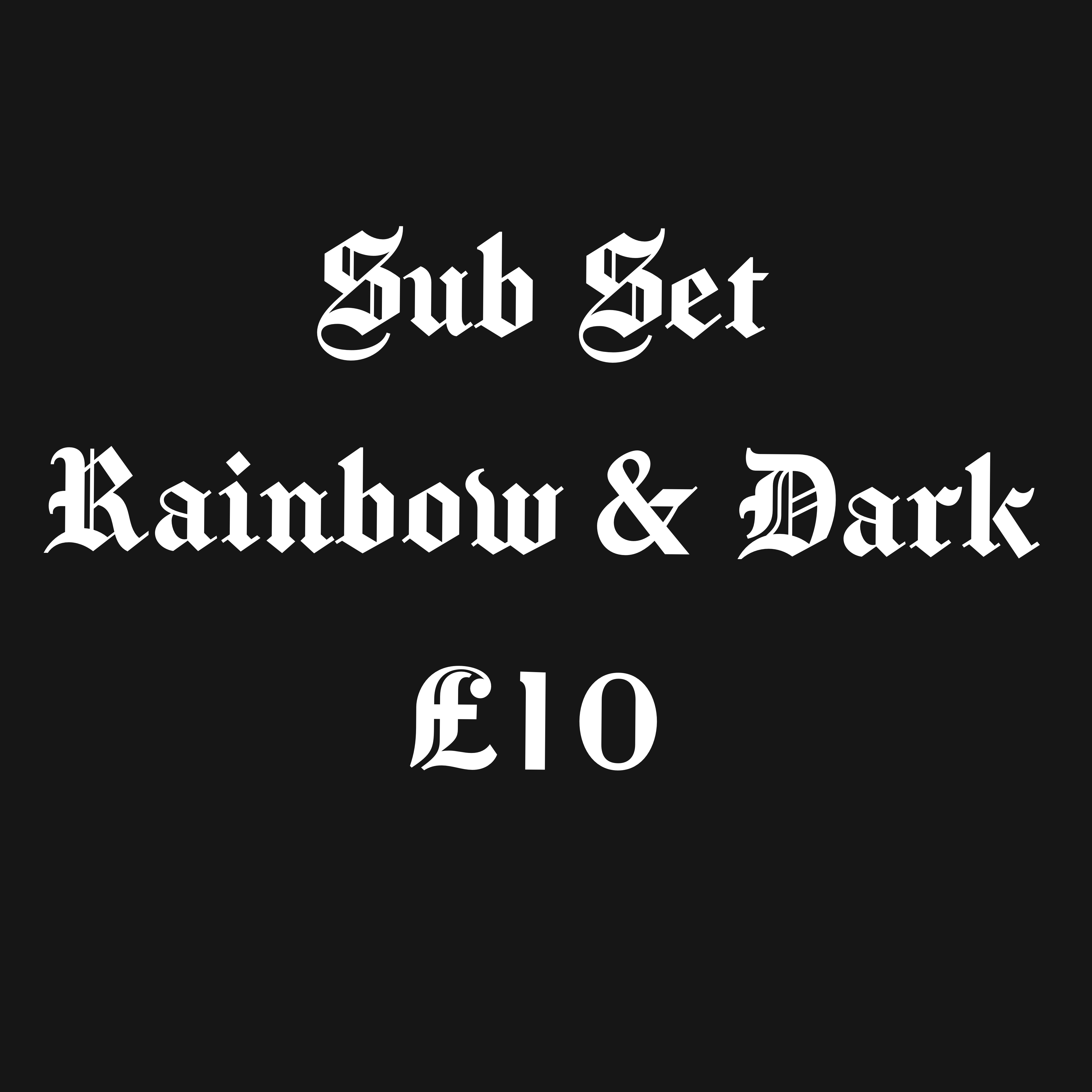 Rainbow and Dark Sub Set – Inspired.Designs.illustrations
